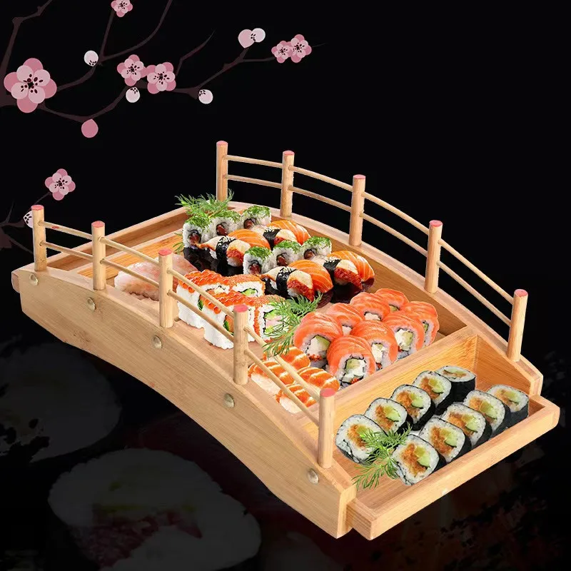 Arch Bridge Sushi Boat Tray Bridge Arched Bottom Sushi Sashimi ...