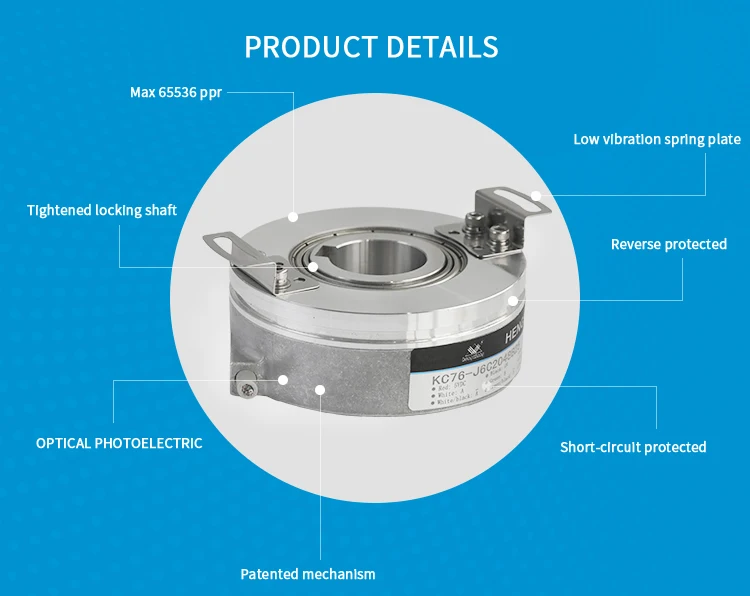 Kc76-series Incremental Hollow Shaft Rotary Keyway Dc Motor Encoder ...