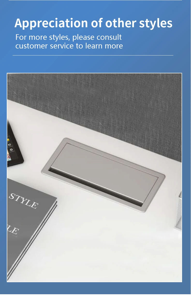 Office Table Cable Soft Closing Manager Furniture Sockets Grommets Hole ...