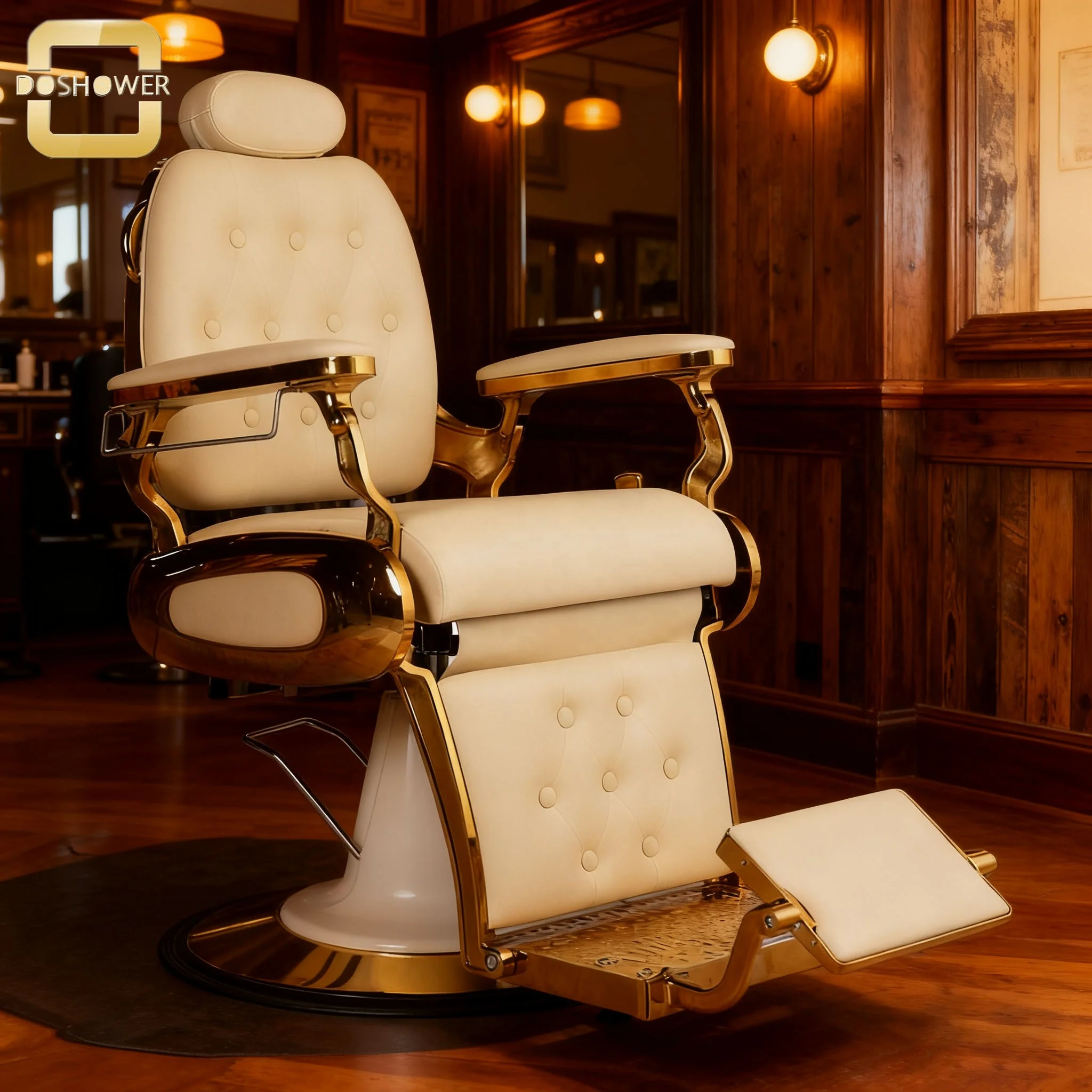 Black Barber Chair of Adjustable Height Reclining Swivel salon chair ...
