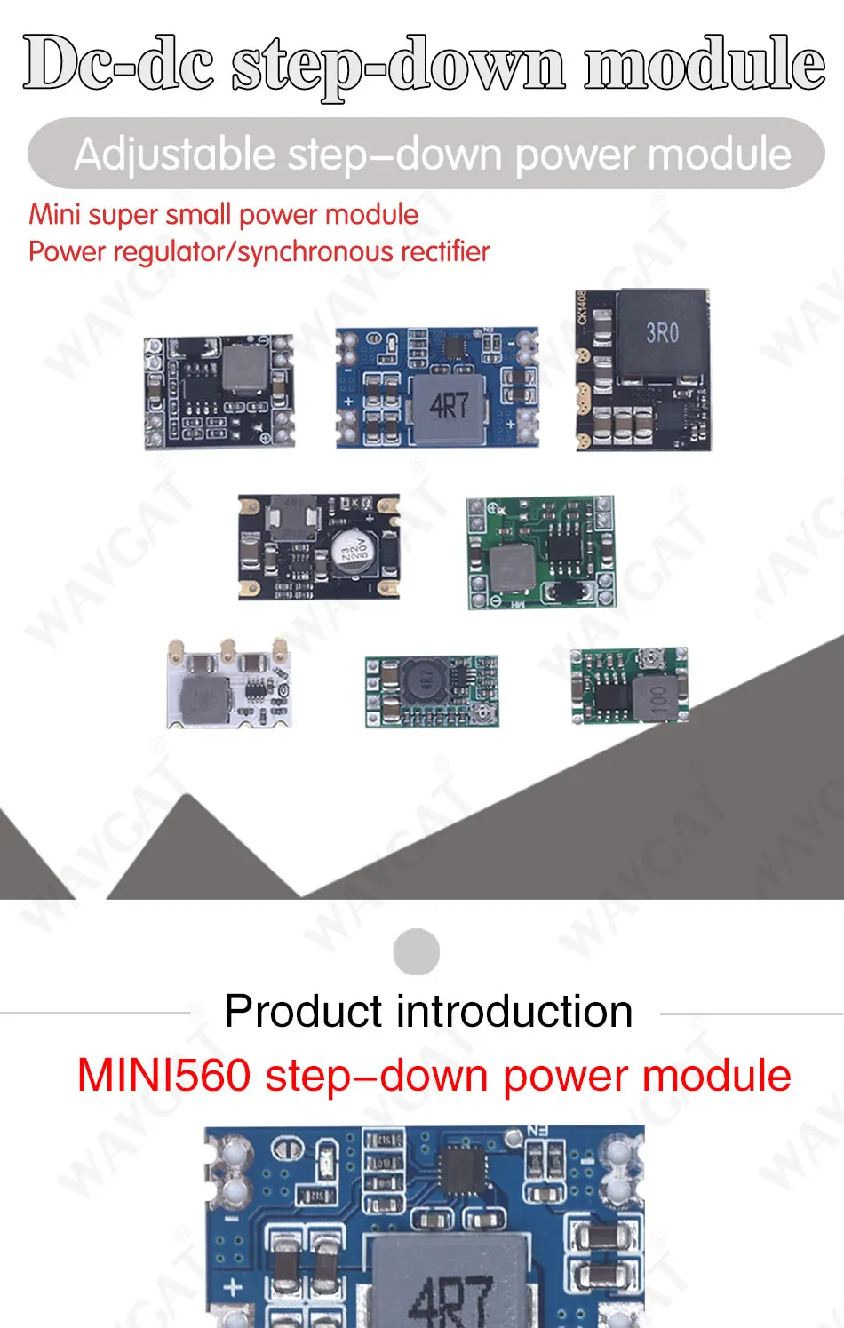 3a 5a 8a Dc-dc Buck Step-down Power Supply Module 5v-12v 24v To 5v 3.3v ...