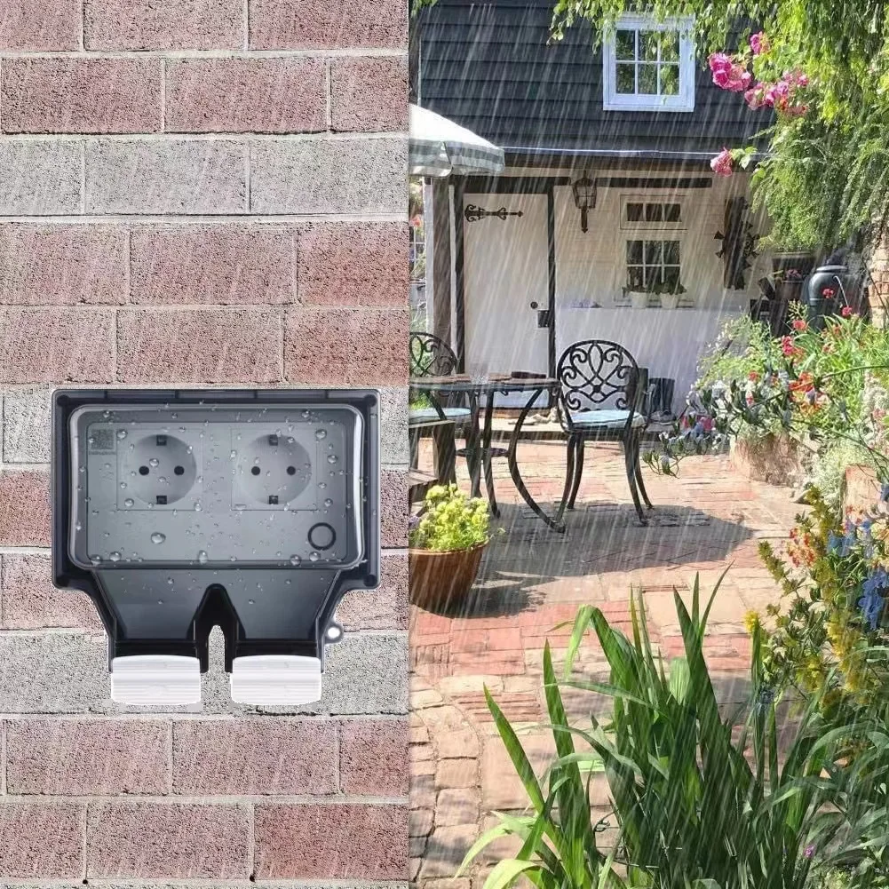 IP68 Weatherproof Socket Switch - Outdoor Safety Wall Outlet