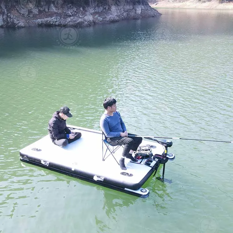 3m by 2m Water Sea Lake Fishing Dock Floats Huge Inflatable Dock Floats ...