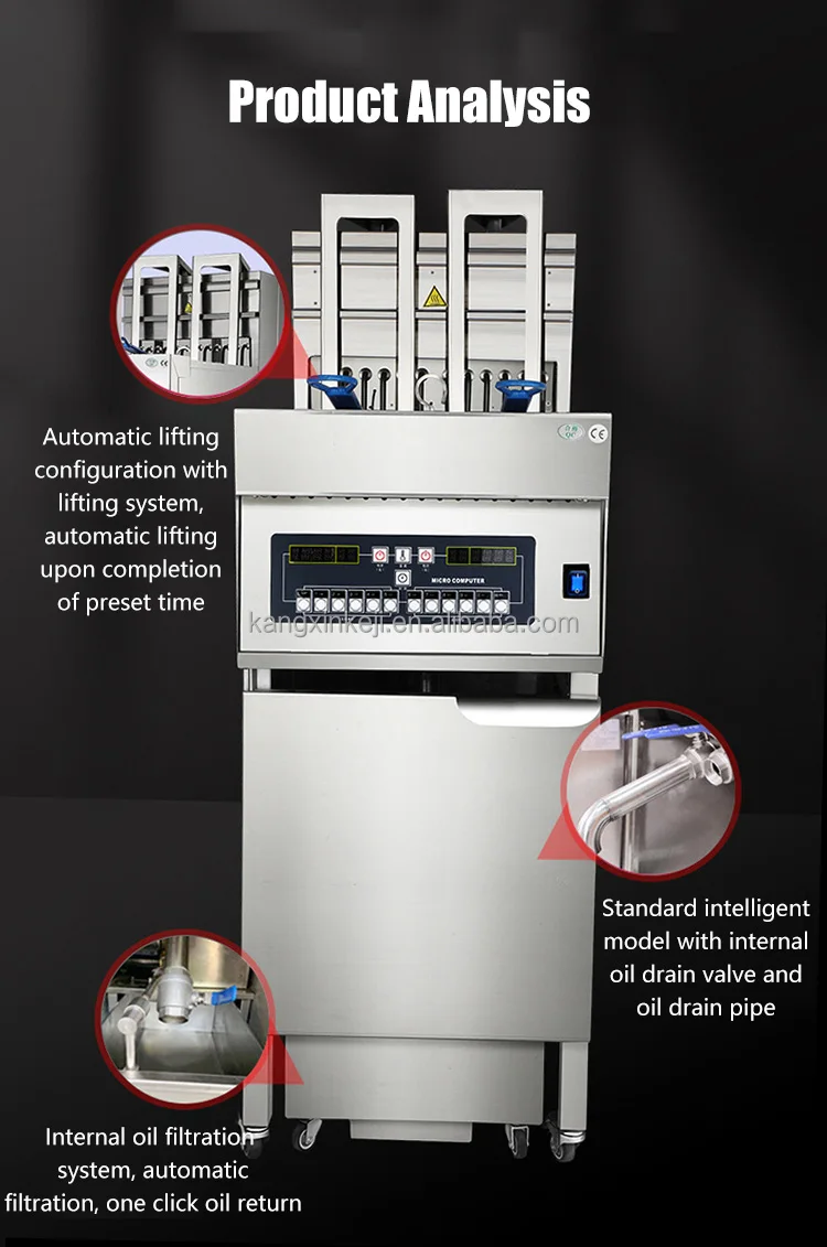 KX-SVEF28 Electric Commercial Deep Fryer & Automatic Basket Lift