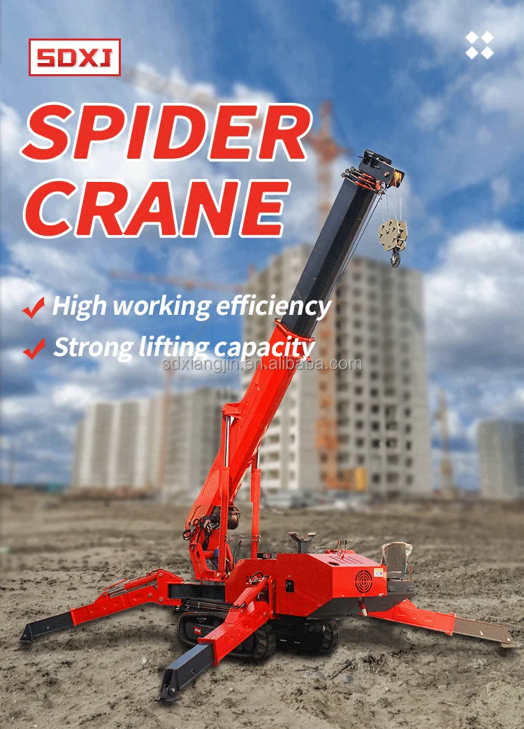 Small Crane Mini Spider Lifting Crawler Crane 10t Construction Mini ...