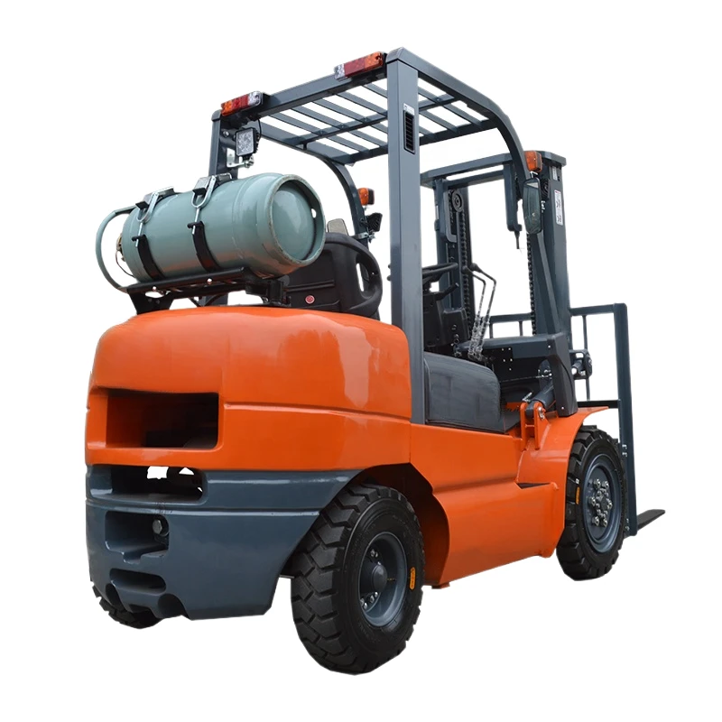 Lpg Gas 3 Ton Gasoline Hydraulic Forklift With Bale Clamp And Pneumatic ...