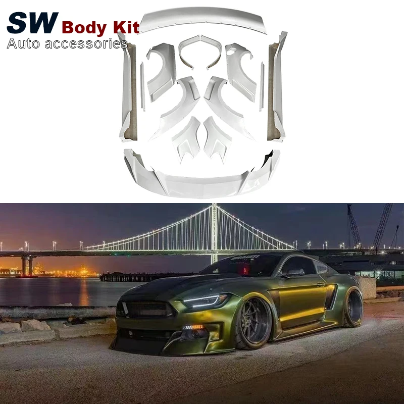 Clinchad Style Wide Body Kit For Ford Mustang Upgrade Conversion Wide ...