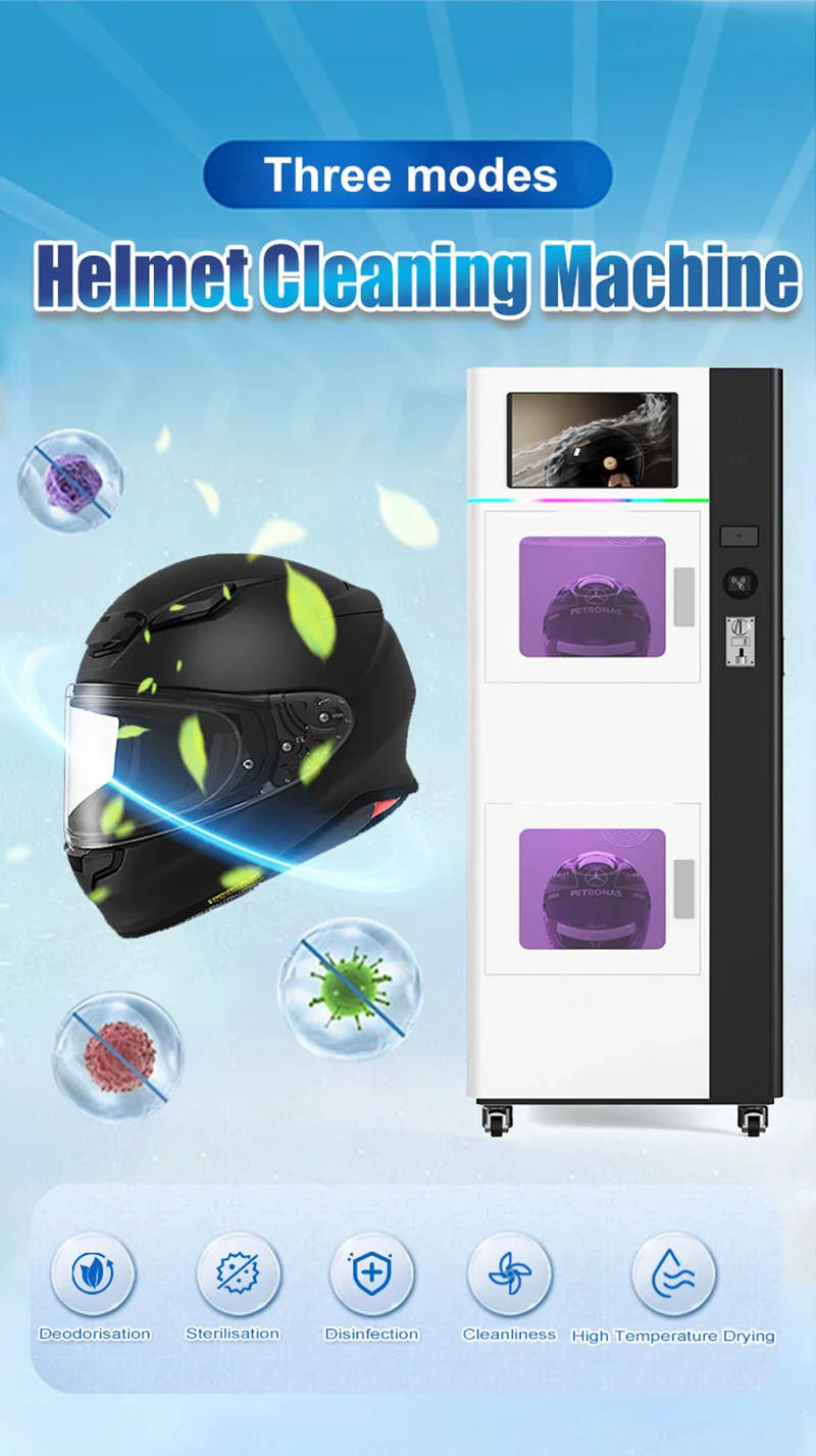 Dual Compartment Helmet Cleaning Machine - Dry Wash & Deodorant
