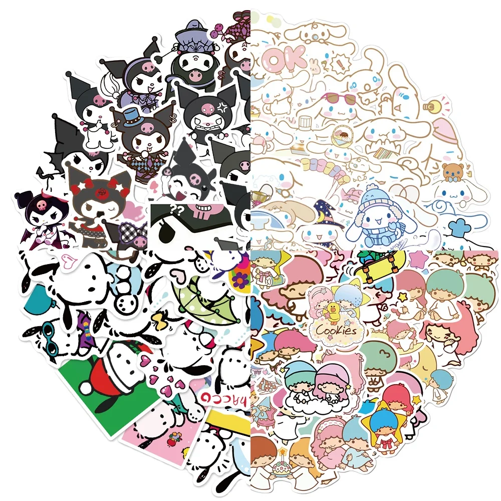 11 Styles 100pcs/bag Popular Kawaii Removable Stickers Lovely Style ...