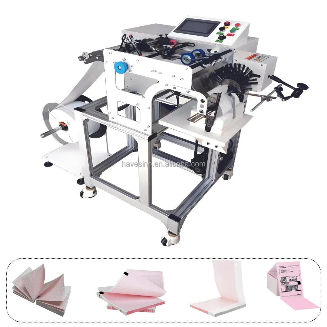 Automatic Thermal Paper Roll to Sheet Folding Machine ECG Z Fold