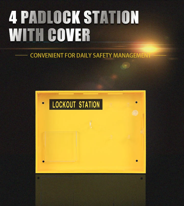 4 Safety Lockout Tagout Padlock Combination Padlock Station With ...