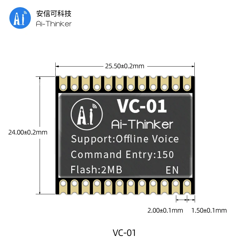 Ai-thinker VC-01 Module with US516P6 Speech Recognition