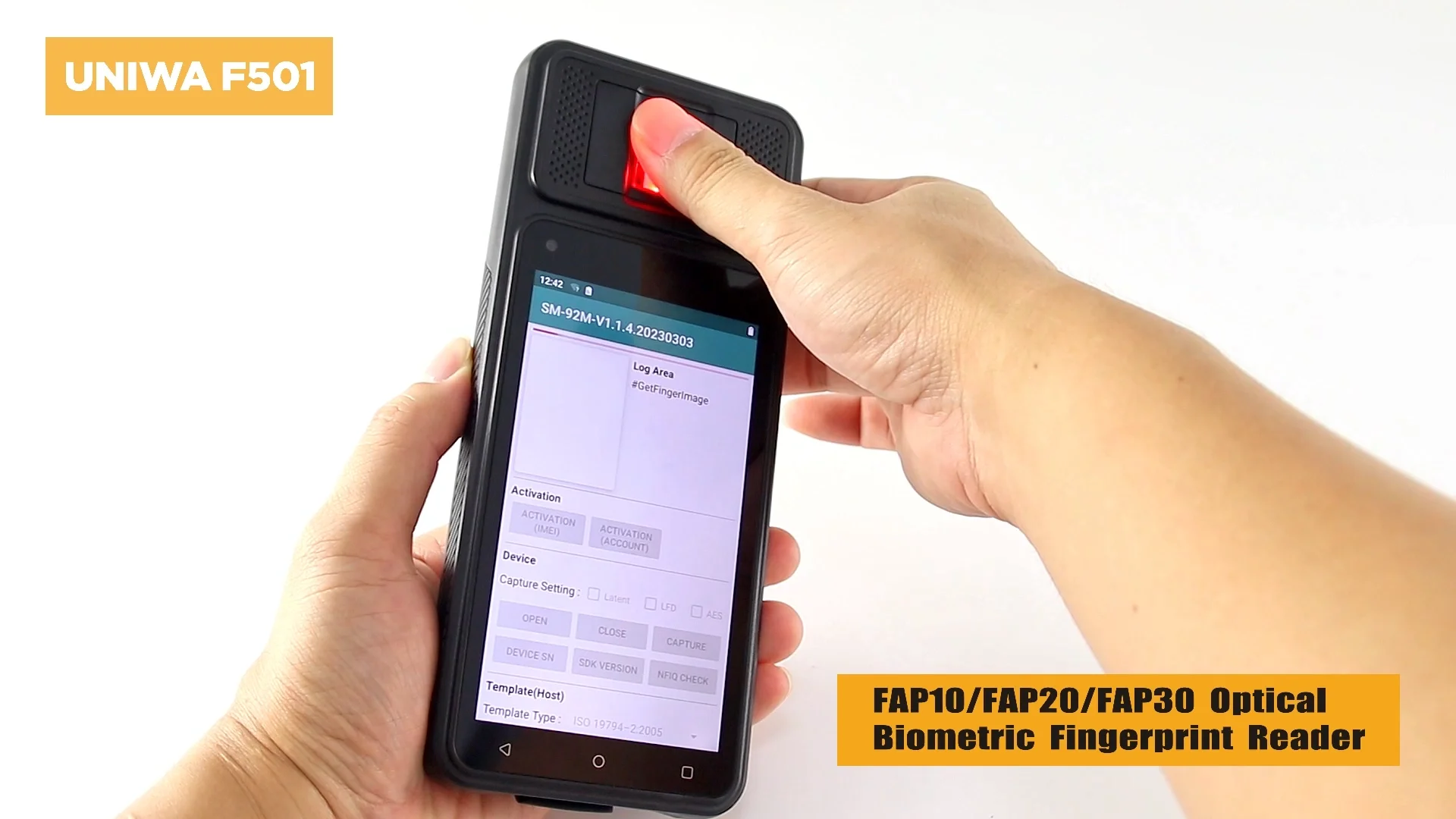 5 Touch Screen Android Biometric Fingerprint Reader Handheld 2d Barcode Scanner Terminal Pda