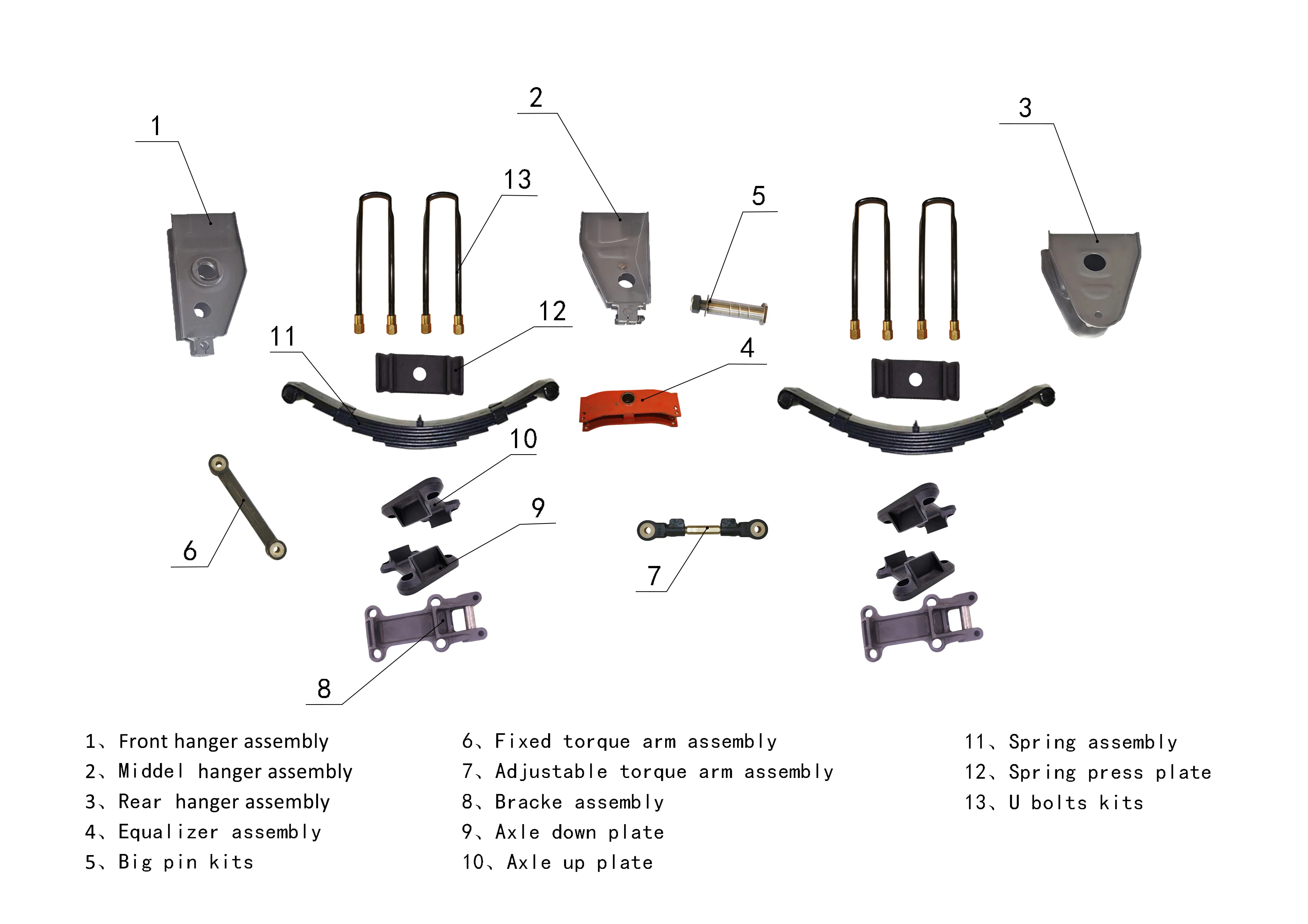 Torque Arm Adjustable Torque Arm Suspension Parts And All Trailer Truck ...
