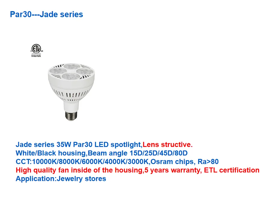 Ce Rohs High Efficiency E27 Base Led Spotlight 20w 30w Cob Led Lamp ...