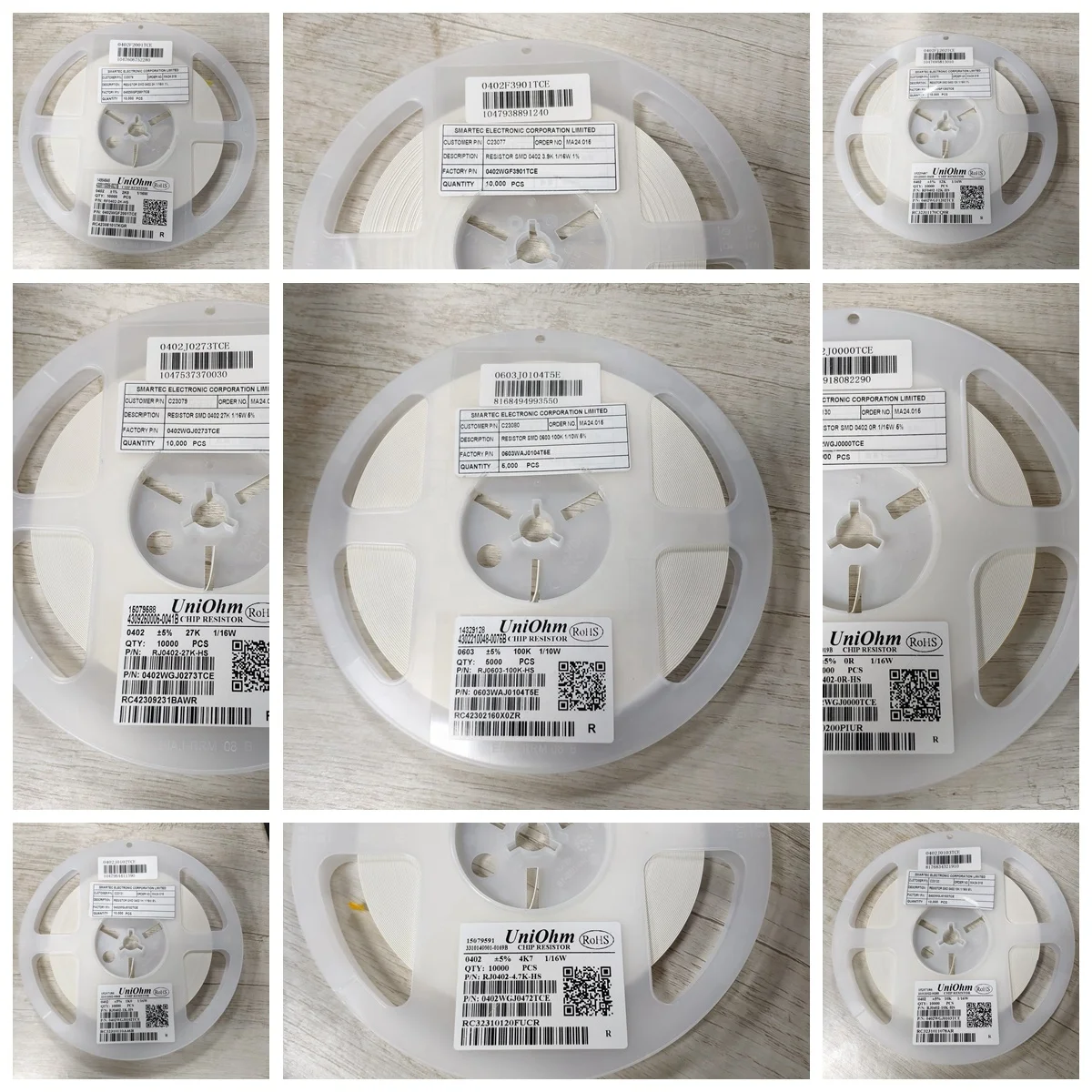 UNI-ROYAL SMD CHIP RESISTOR 0603 510R 5% 1/10W - General Purpose