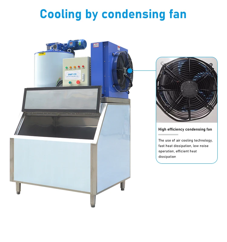 OMT 500kg Solar System Flake Ice Making Machine for Fish Keeping