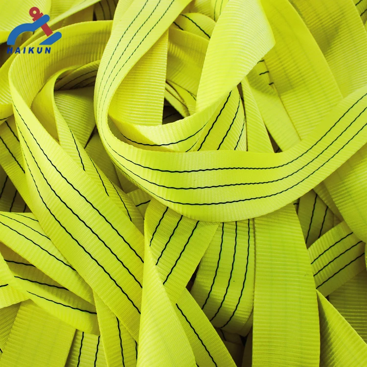 Flat Webbing Sling Material Lifting Nylon Belt 100% Polyester Sling ...