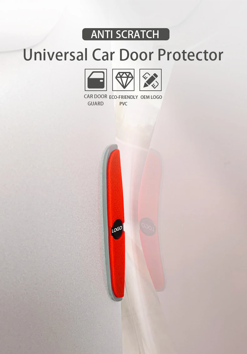 Factory Custom Logo 4 Pcs Car Door Anti Scratch Protection Strips Rear ...