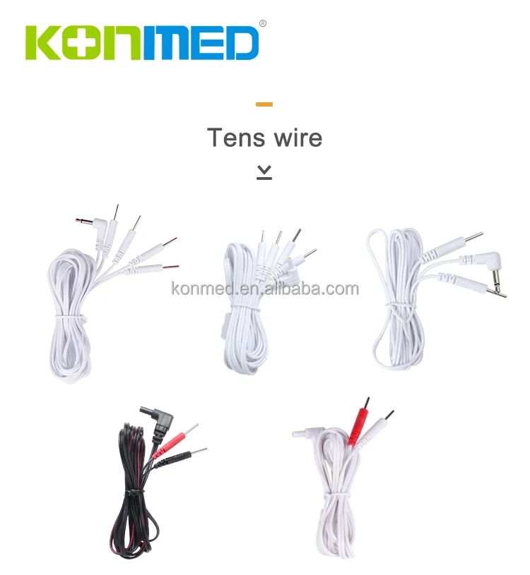 Konmed Safety Plug 2 Pin Lead Wire 2.0mm Pin 2.5mm Or 3.5mm Plug Tens ...