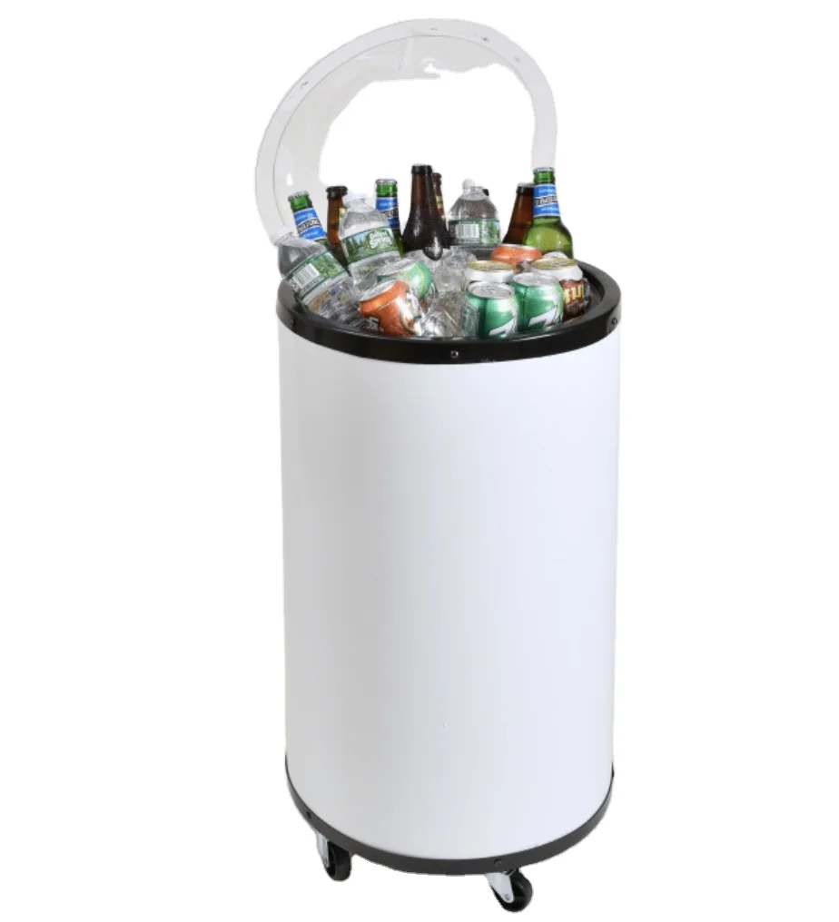 Plastic Can Shape Cooler Box With Trolley Wheels For Ice Cooler Chest ...