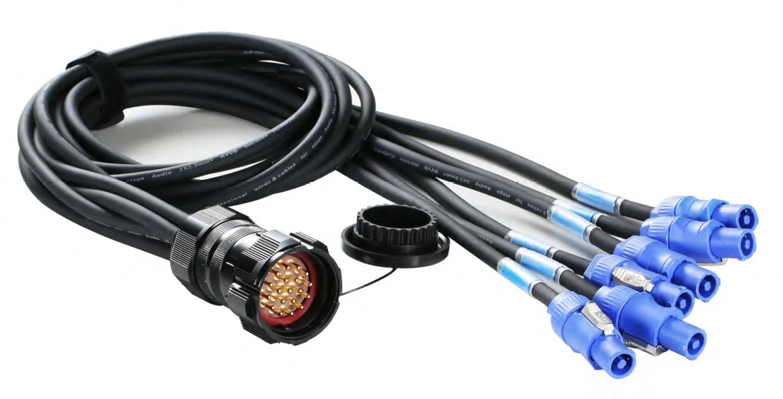 Split Cable Socapex 19 Pin Male to Powercon True1 Extension