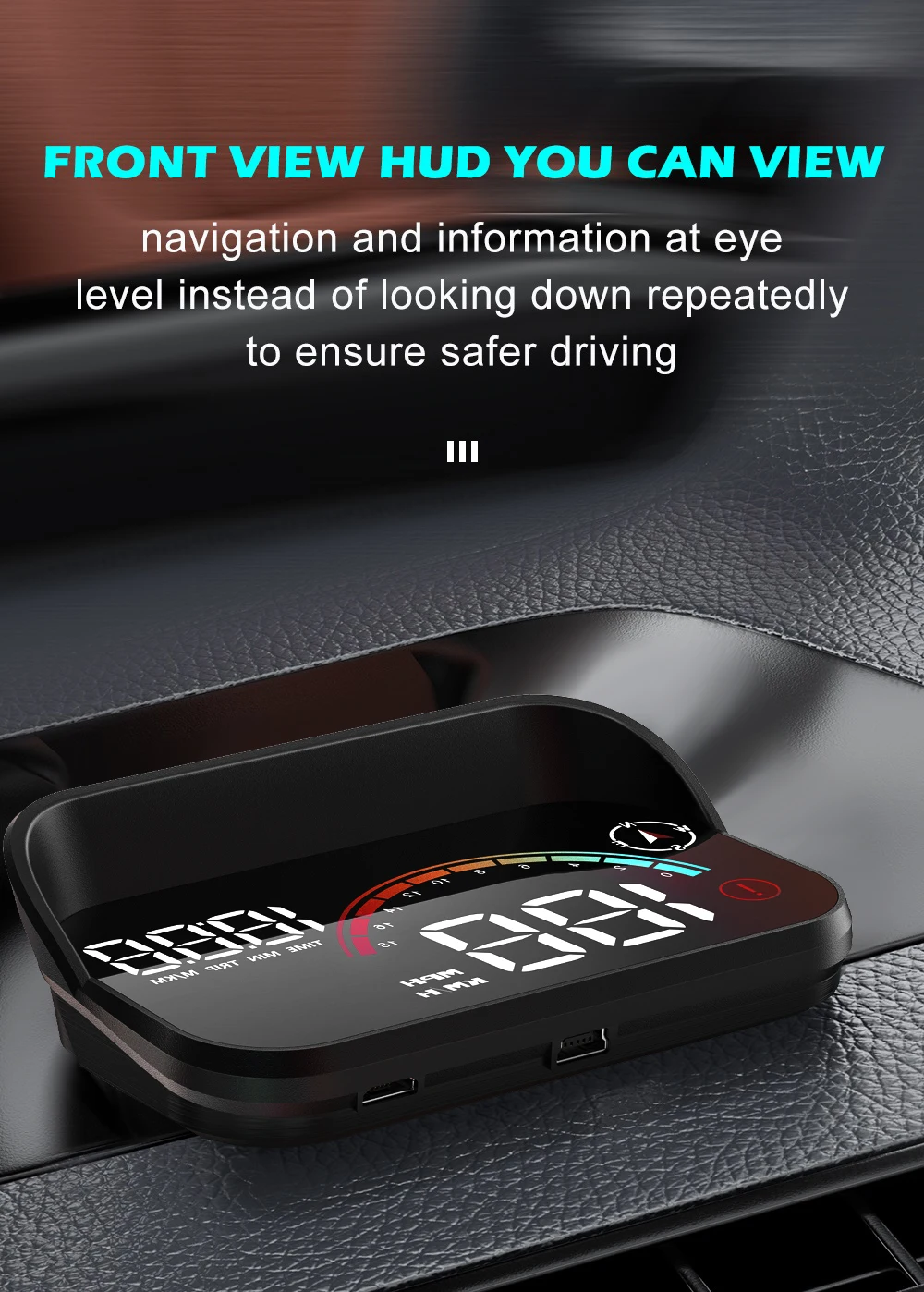 2023 M22 Smart Car GPS HUD Meter - Universal Windshield Display