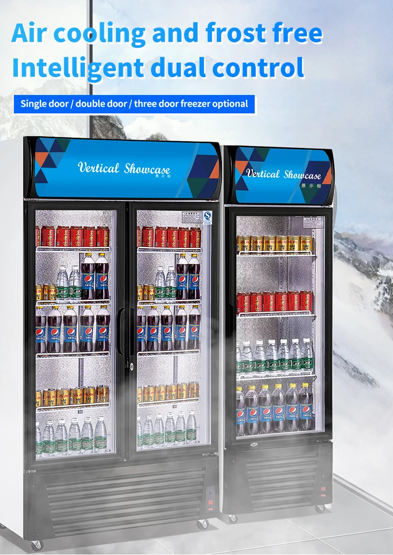 Counter Top Display Chiller Supermarket Cola Drink Cooler Showcase 3 ...