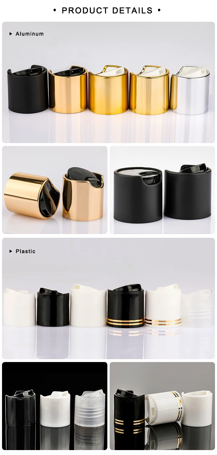 28/410 28mm White Pp Plastic Cap Flip Top Lid Plastic Disc Top Press Top Lid - Buy 24/410 Disc ...