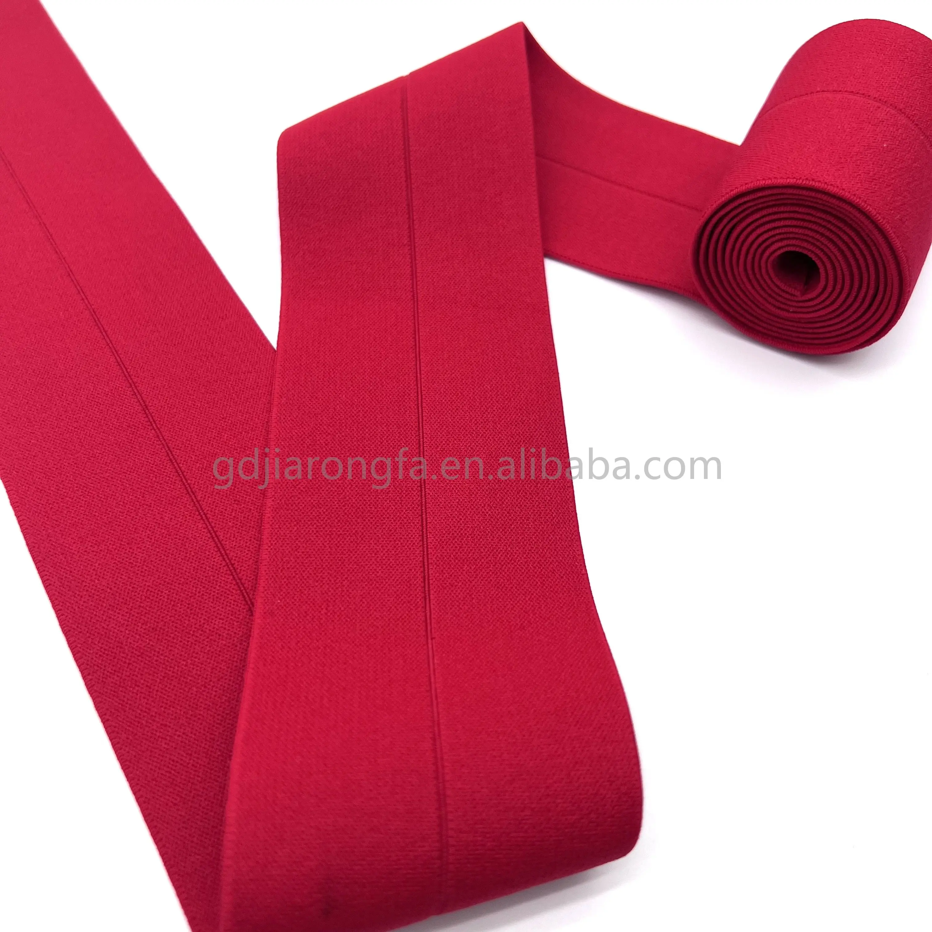 Factory Wholesale Elastic Polyester Waistband With Double Fold Edging ...