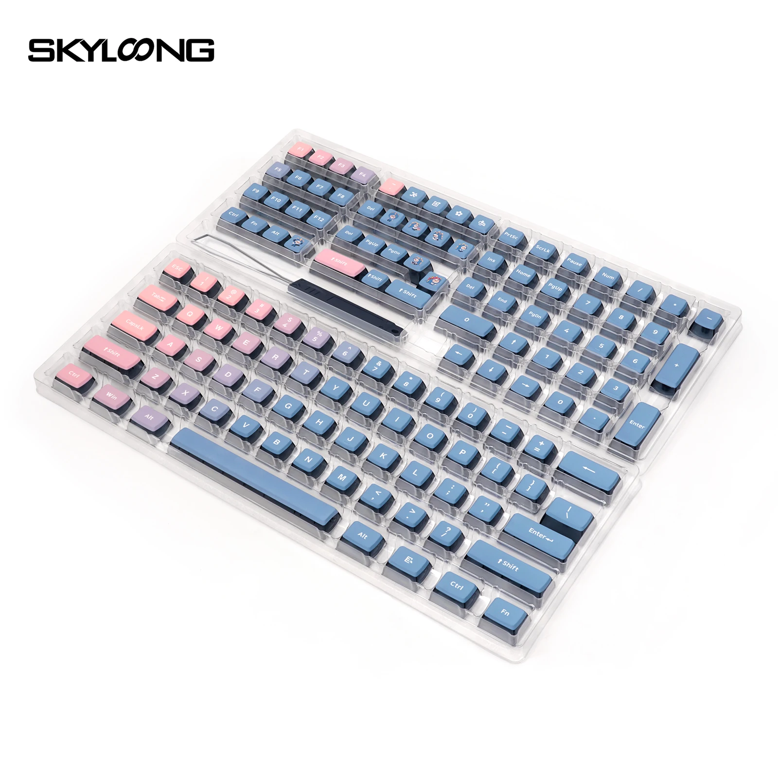 SKYLOONG GK7 Mechanical Keyboard Keycaps - BLUE ENCHANTRESS Theme