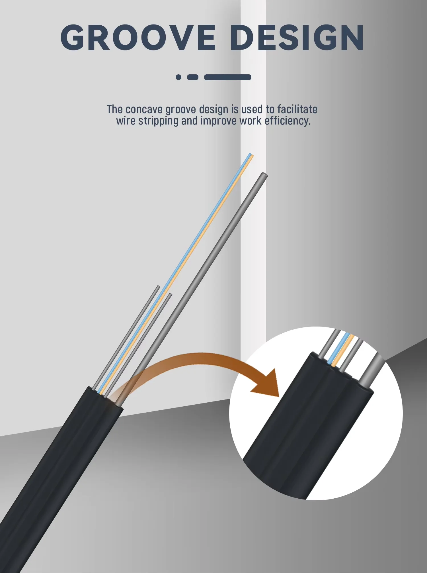 GJYXCH-1B6A1/A2 1F 2F 4F LSZH PVC Jacket FTTH Drop Cable with Steel ...