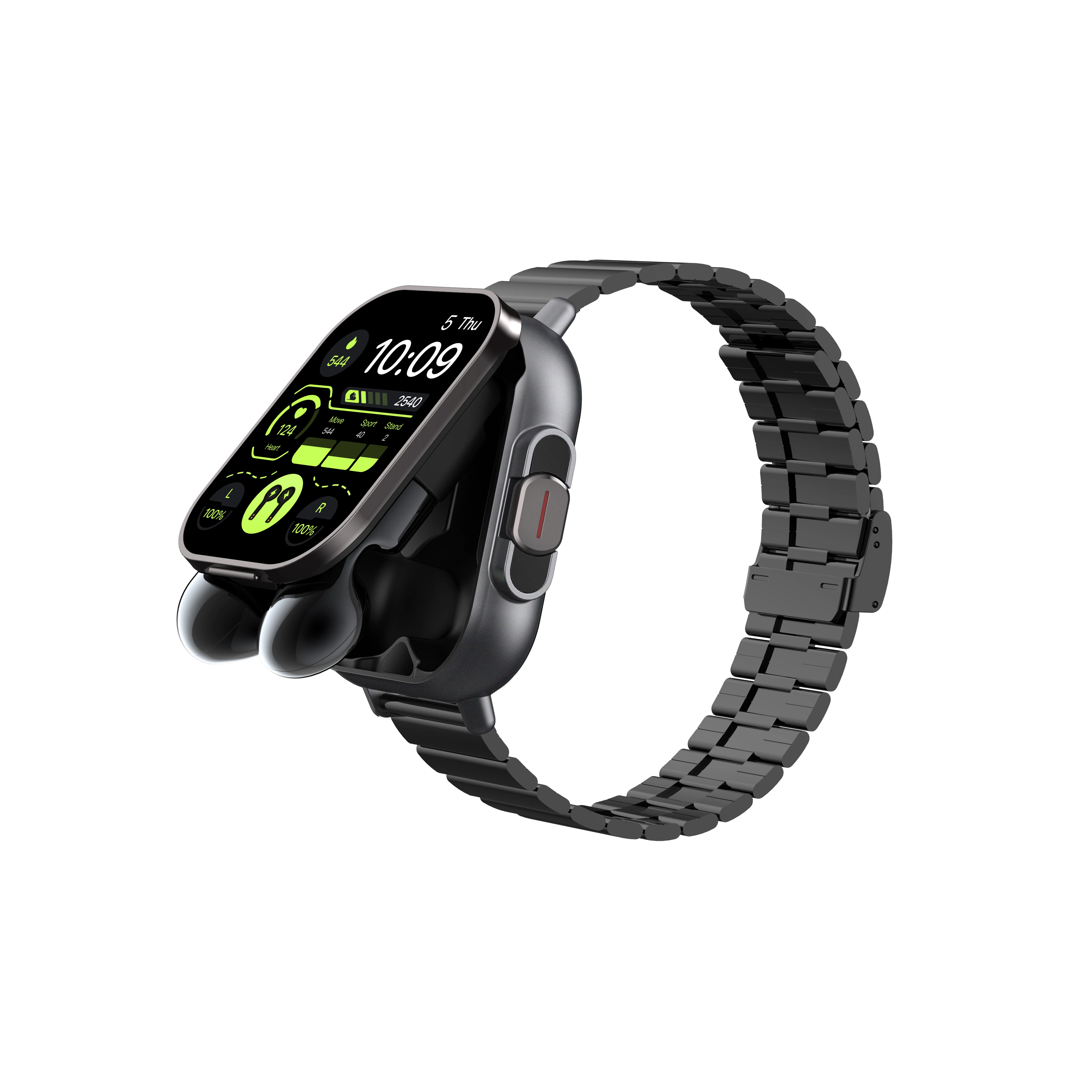 New Fashion 2-in-1 Smartwatch Earbuds Health Tracking NFC BT Call ...