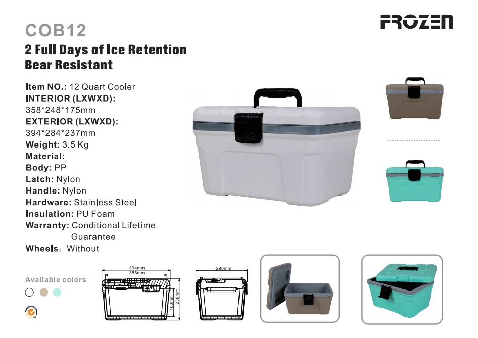 12l Mini Rotomolded Cooler Box Ice Chest Cooler Camping Cooler Box With ...