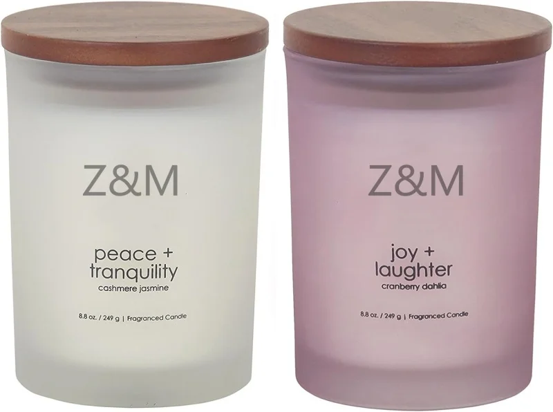 Wholesale Promotional Candle Gifts Custom Printed Logo on Frosted Glass ...