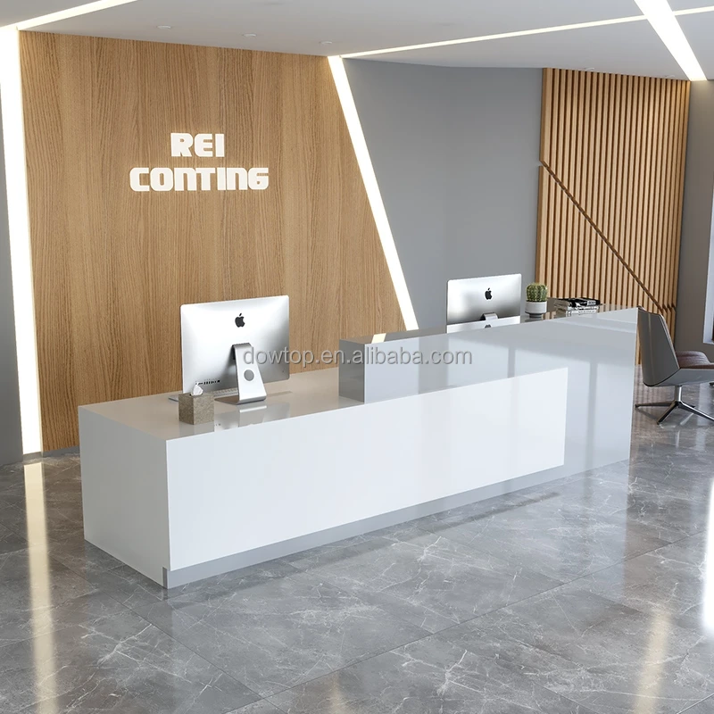 Customized Modern Hotel Reception Counter Salon Front Counter Office ...