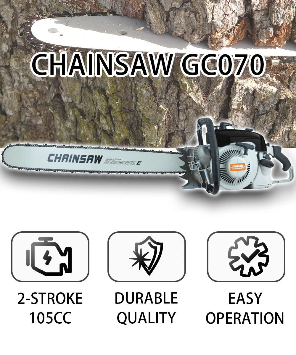 Gc 070 Chainsaw With 36 Inches Guide Bar A Big Power Saw 105cc High ...