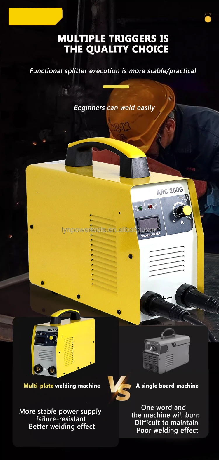 Km Portable Arc 200g Welder Ac Copper Wire Electric Welding Machine For ...