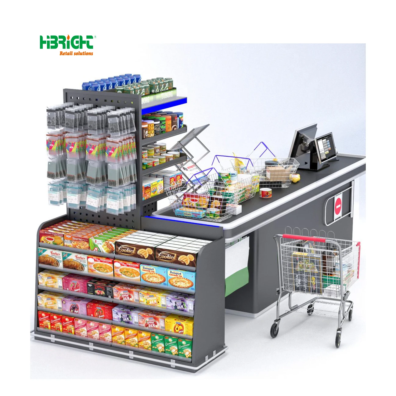 Modern Custom Display Stand Supermarket Cash Checkout Counter| Alibaba.com