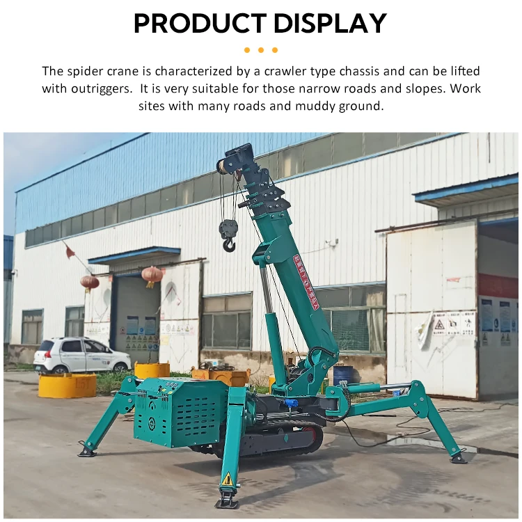 Mini Spider Crane Crawler Crane With Hydraulic Telescopic Outrigger ...