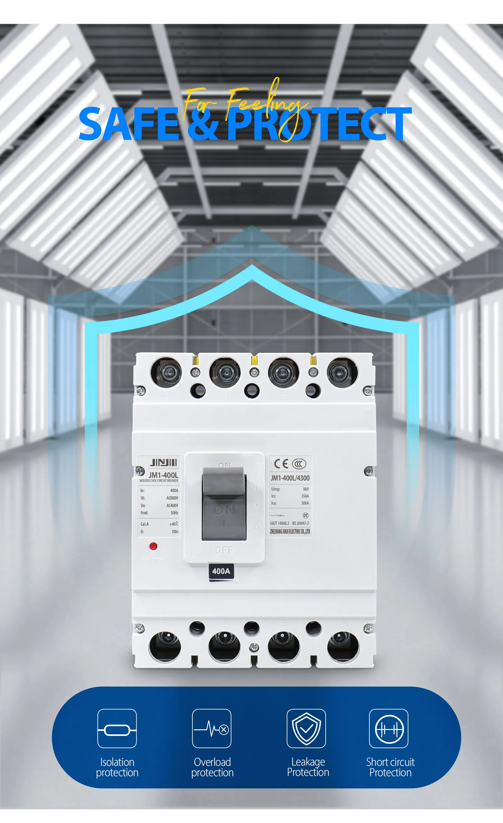 Hyundai UCB Series MCCB - High Breaking Capacity & Reliability