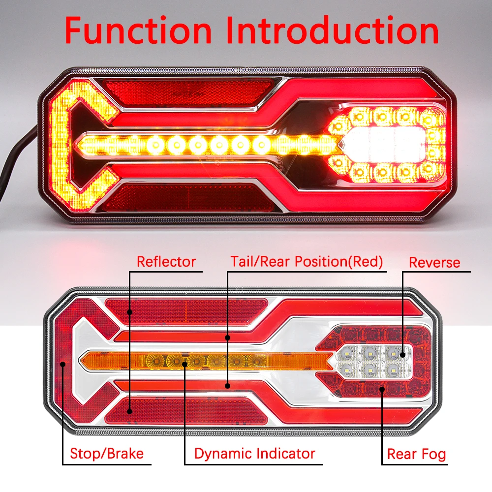 Monirf Oem Ip67 Waterproof Amber Led Tail Light Dynamic Indicator Rear ...