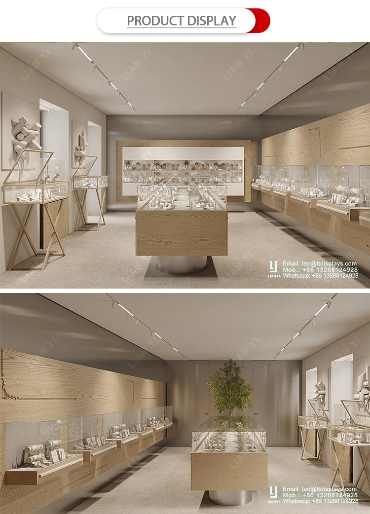 Vintage Style Glass Showcase - Elevate Your Jewelry Display