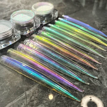 Aurora Rainbow Color Shift Chameleon Pigment Powder Set For Eyeshadow ...
