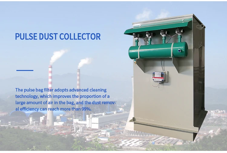 Cement bin top dust collector industrial pulse bag dust removal ...