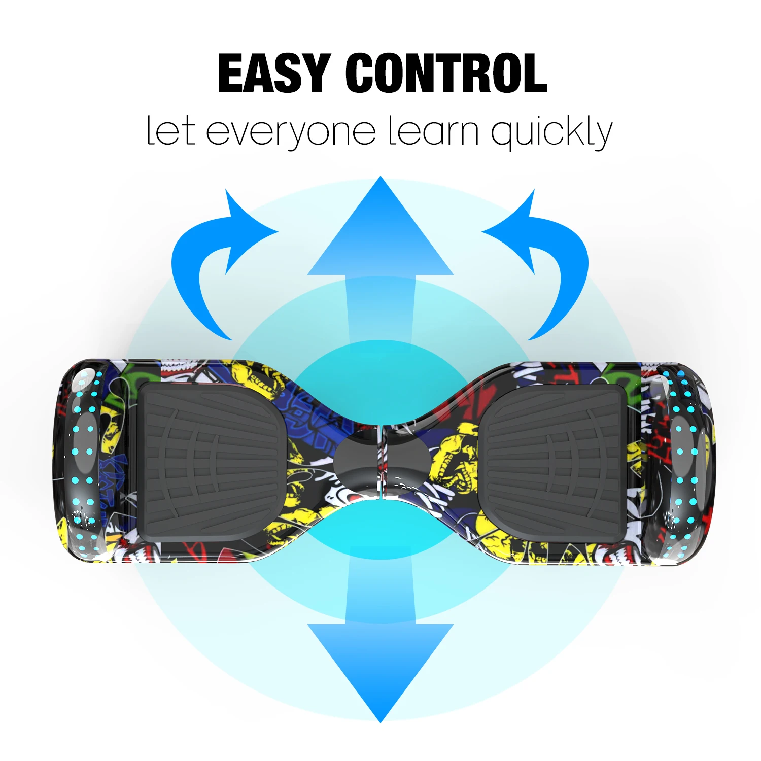 Customized 6.5 Inch Hover Board Lithium Battery Self Balancing Bt ...