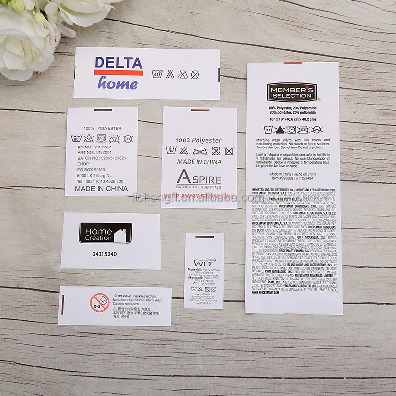 Customized Brand Logo Clothes Garment Fabric Labels High Density ...