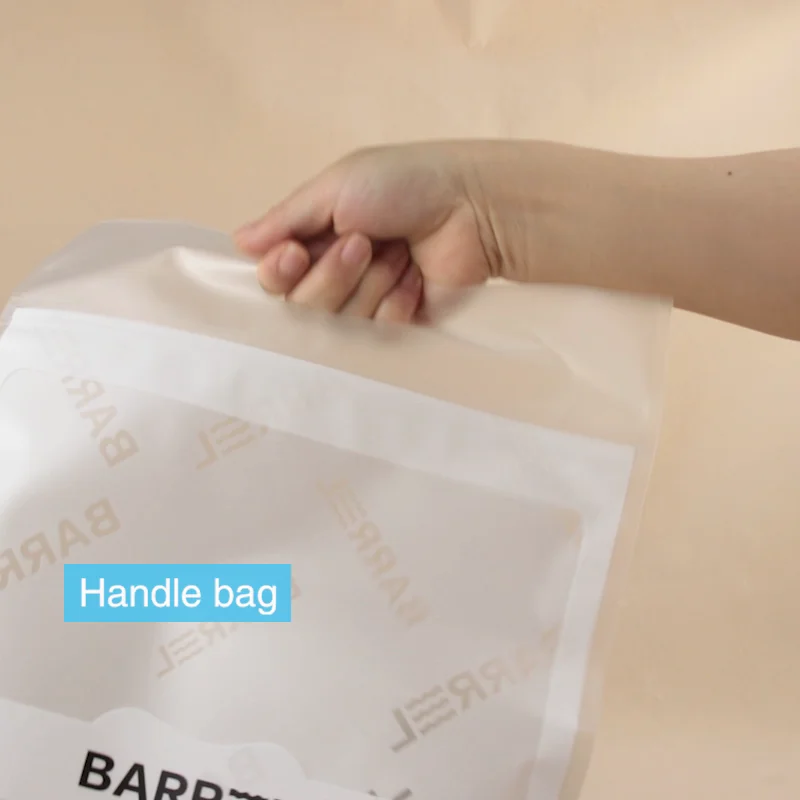 Custom Printed Logo Opp Handle Plastic Bag Die Cut Bag For Clothing ...
