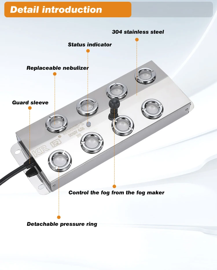 Ultrasonic Humidifier Mist Maker Fogger 8 Heads Atomizer Humidifier ...