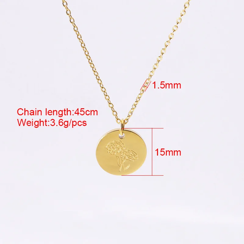 Personalized Birth Flower Necklace - Classic & Stylish